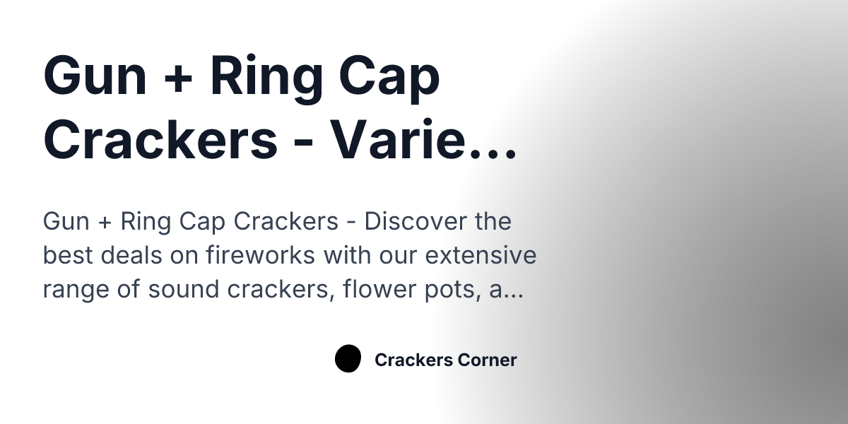 Gun + Ring Cap Crackers | Safe Toy Gun for Kids 12+ | Crackers Corner ...