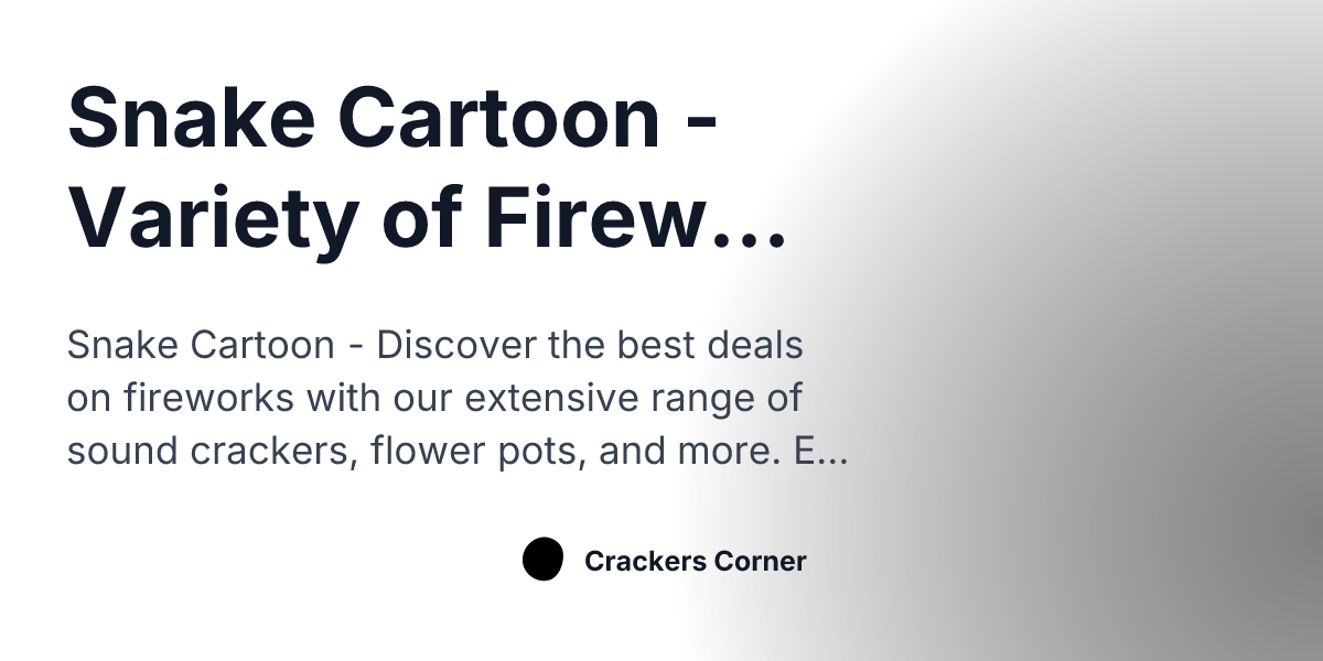 Snake Cartoon | Buy Online at Best Price – Crackers Corner | Crackers ...